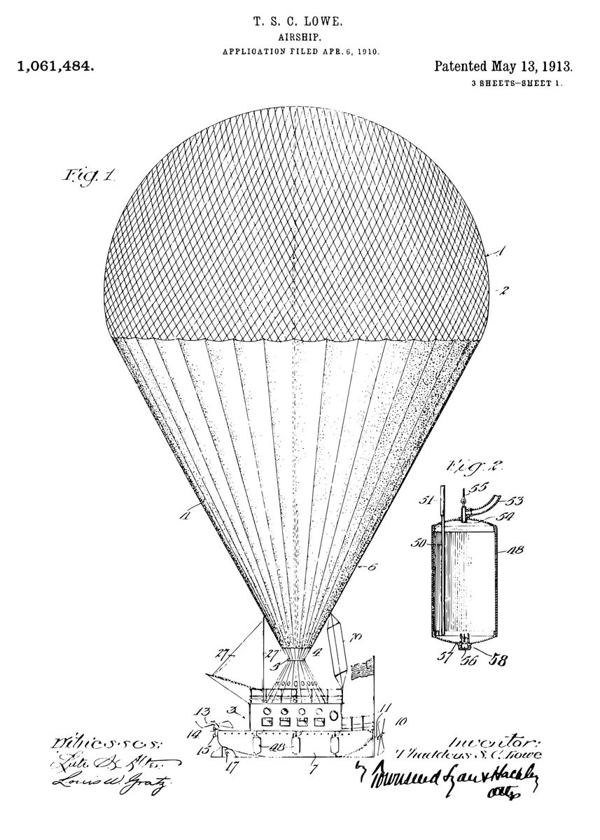'Airship patent ' Poster, picture, metal print, paint by RelDesign ...