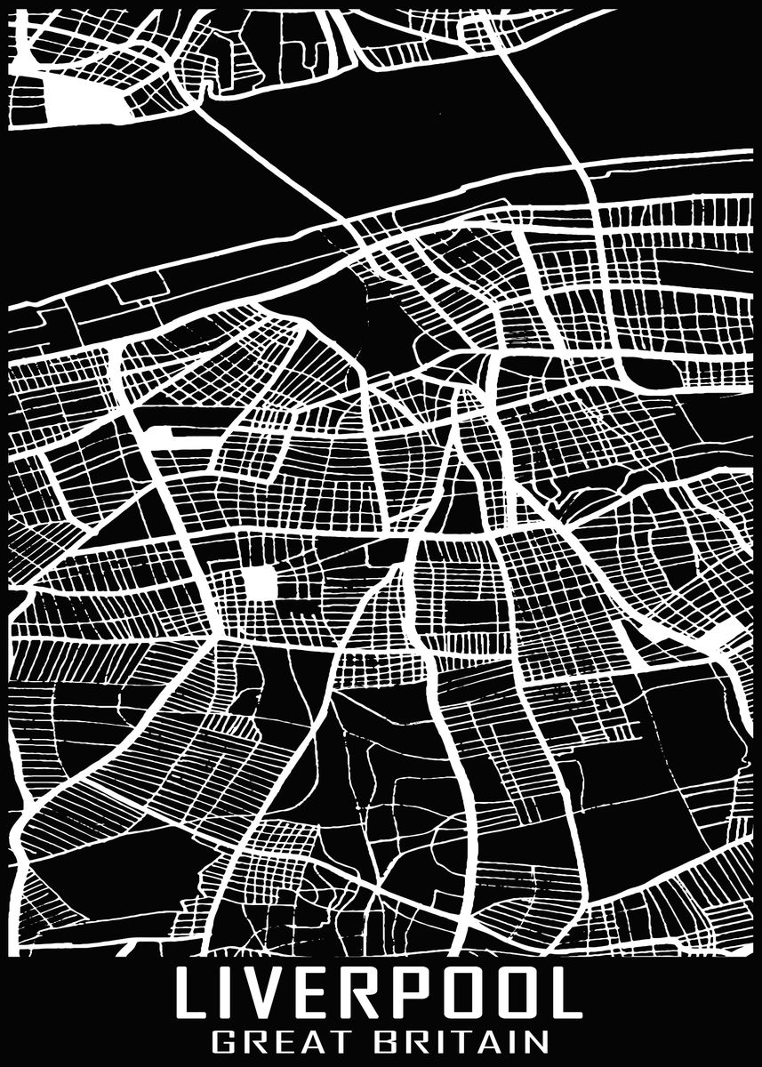 'Liverpool Great Britain' Poster by HildaWarren Studio | Displate