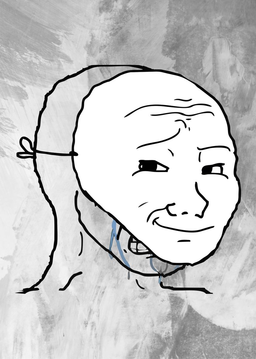 'funny face meme' Poster, picture, metal print, paint by Limited ...