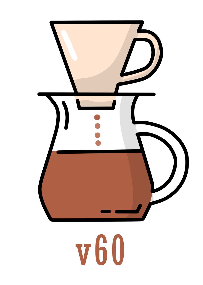 'v60 coffee' Poster by Muhammad Anas | Displate