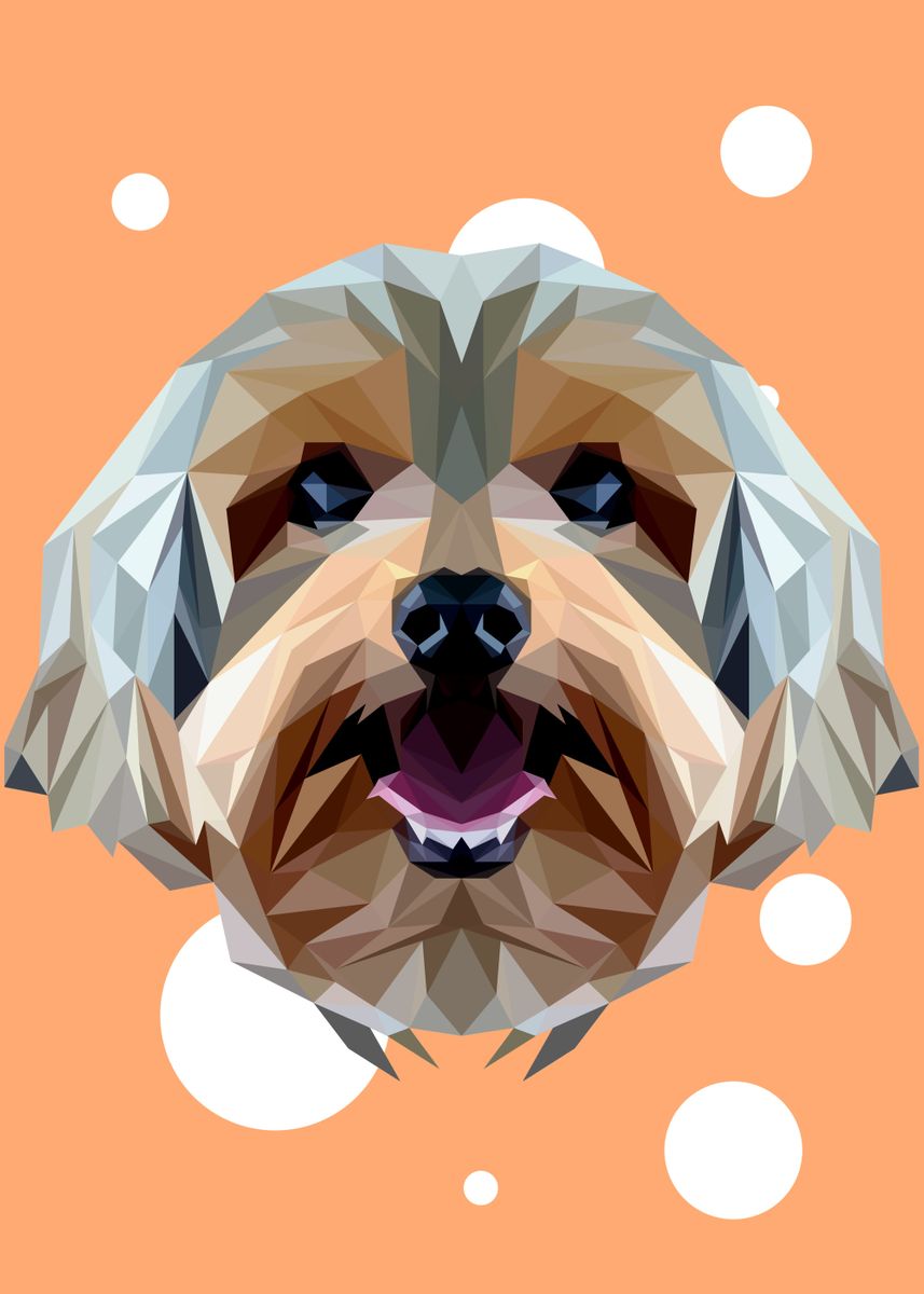 'Dog' Poster, picture, metal print, paint by Lee Jani | Displate