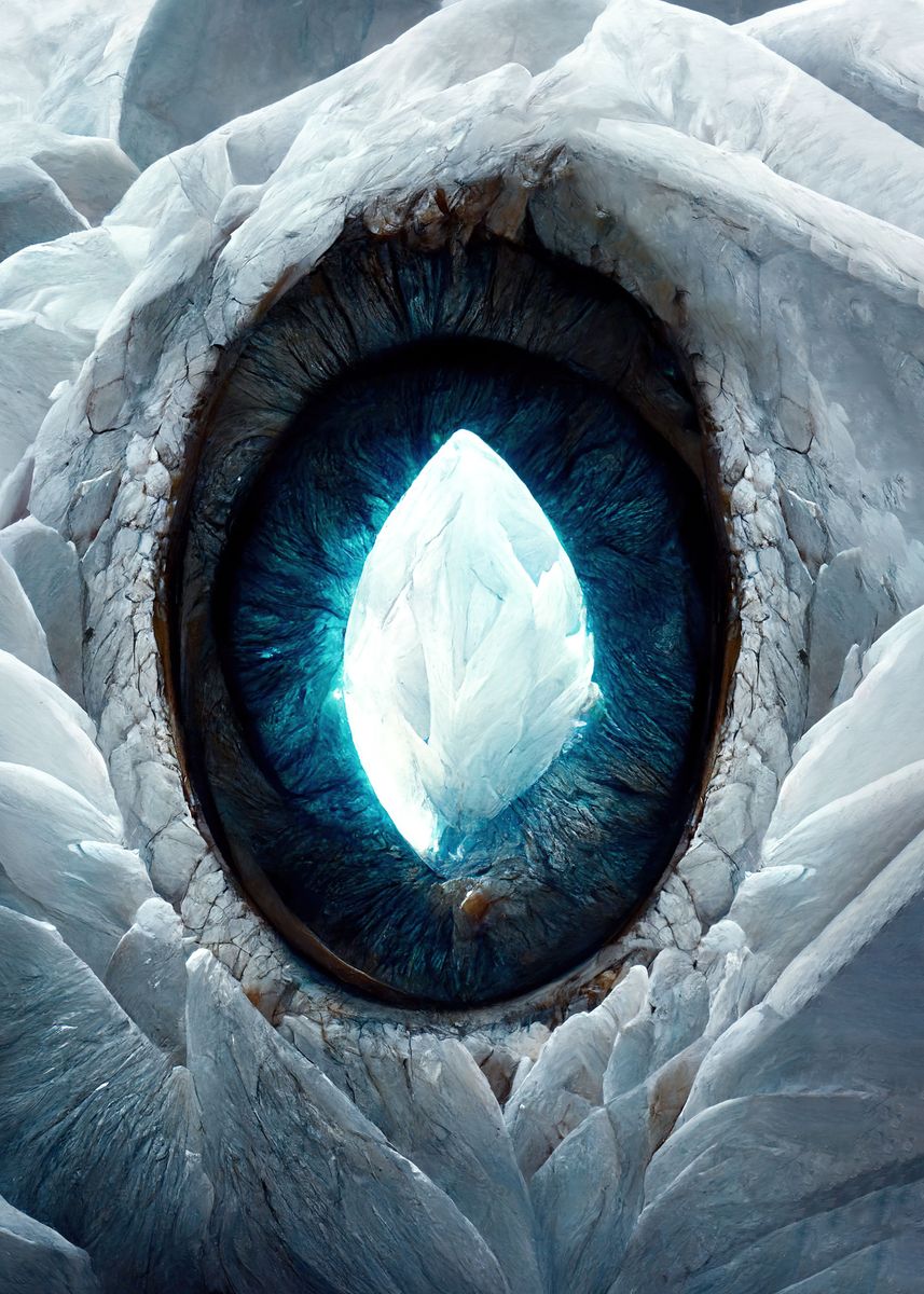 'Eye of ice creature' Poster, picture, metal print, paint by Arturo ...