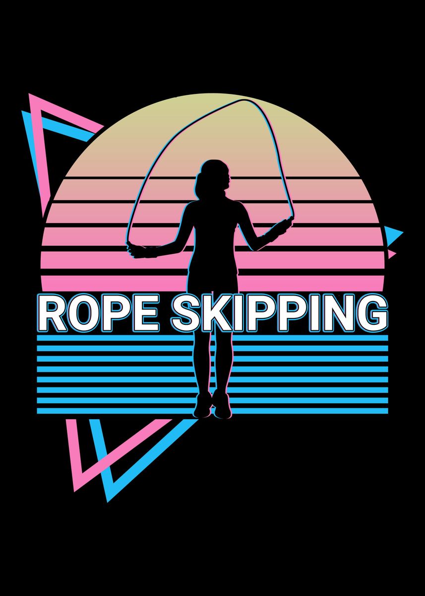 'Rope Skipping Rope Jumping' Poster, picture, metal print, paint by ...