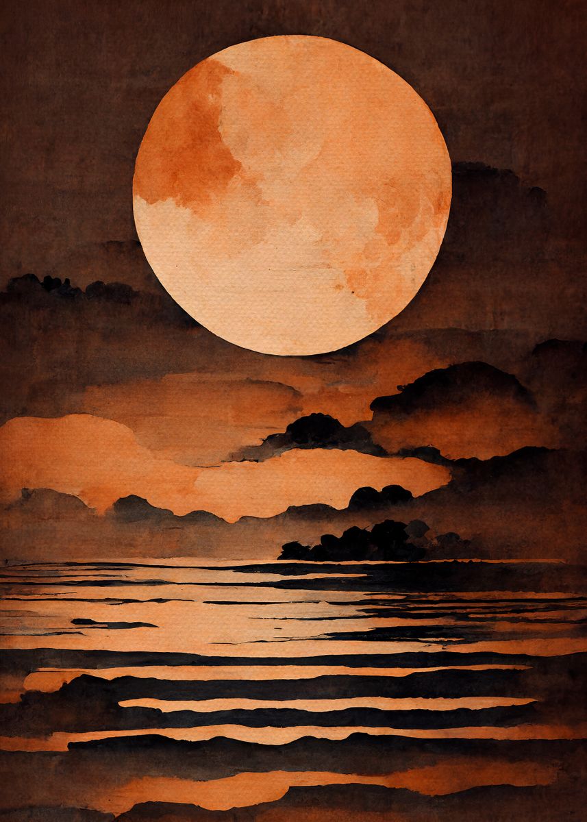 'Full Moon' Poster, picture, metal print, paint by World Class Photos ...