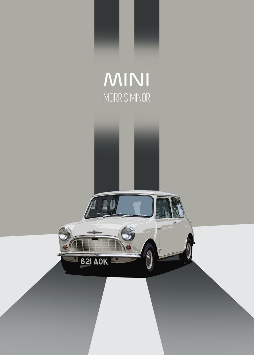 'Mini Morris Minor' Poster, picture, metal print, paint by Full ...