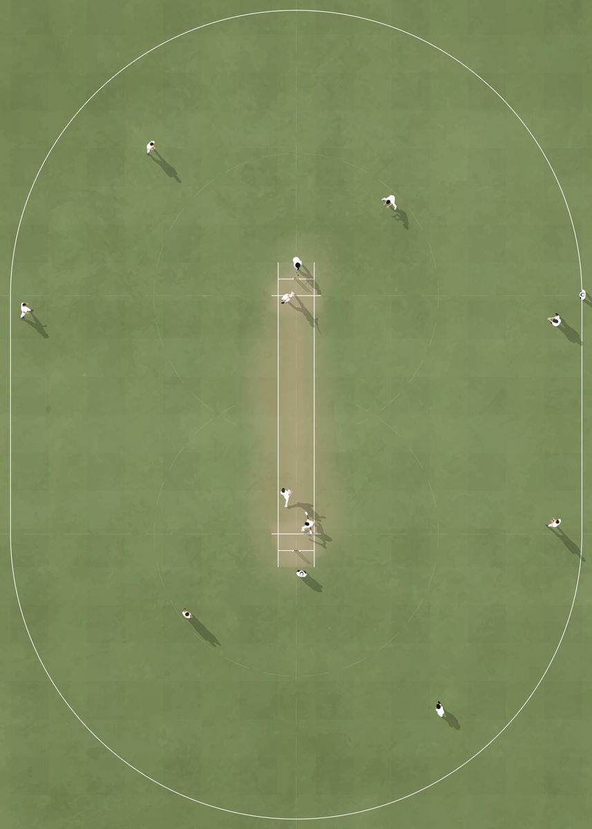 'Cricket Field Illustration' Poster, picture, metal print, paint by aio ...