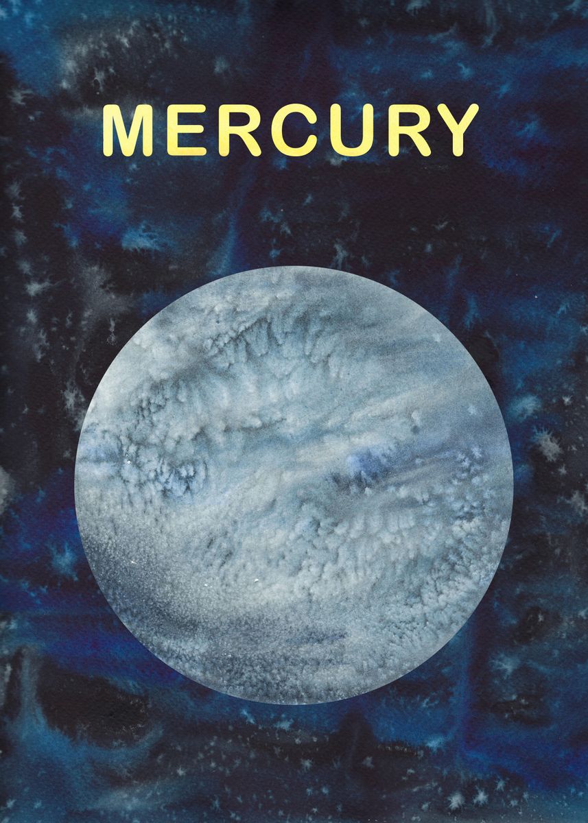 'Mercury Watercolor' Poster, picture, metal print, paint by Pulp Cover ...