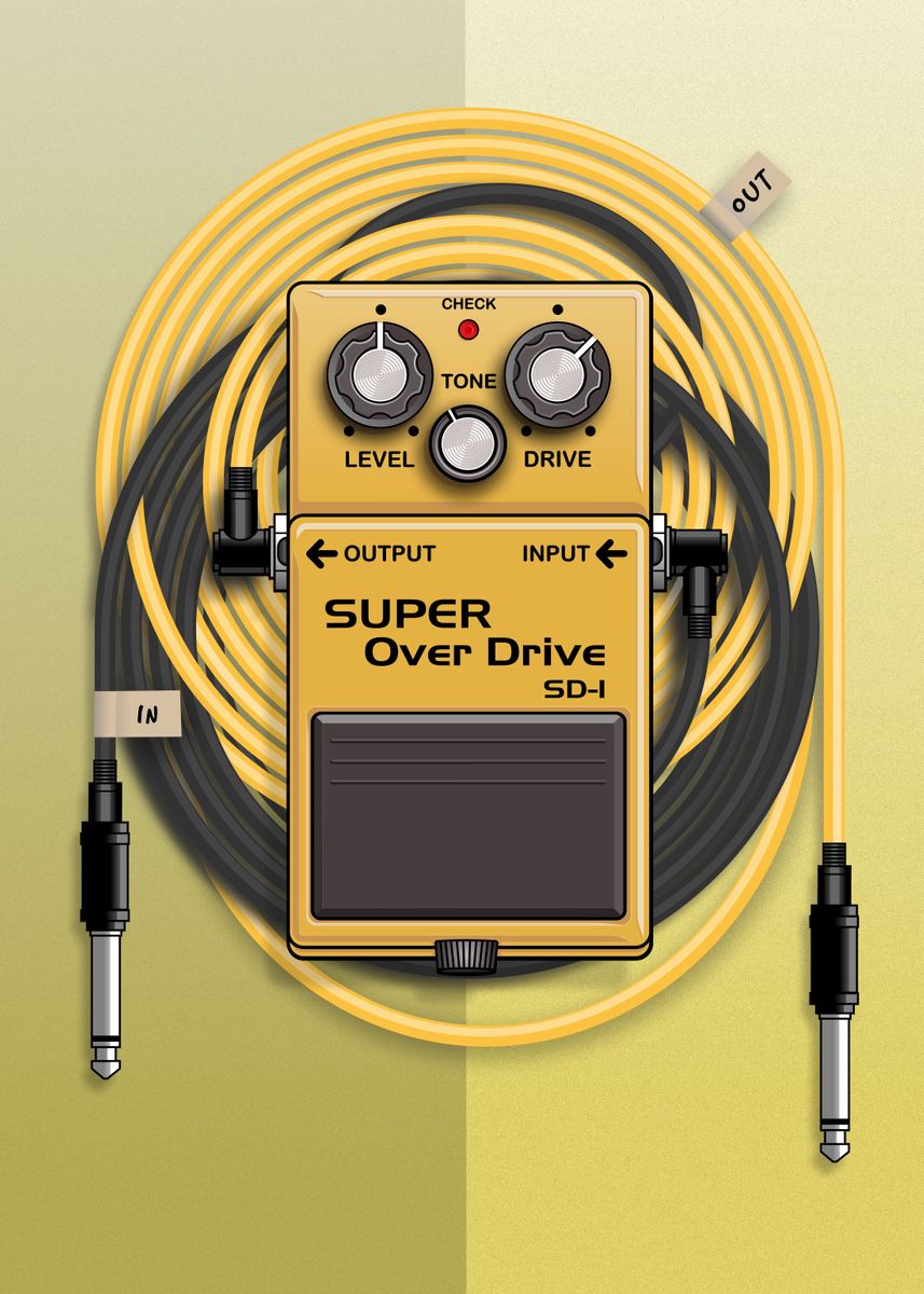 'SUPER OVER DRIVE SD1' Poster by Flux Lab | Displate