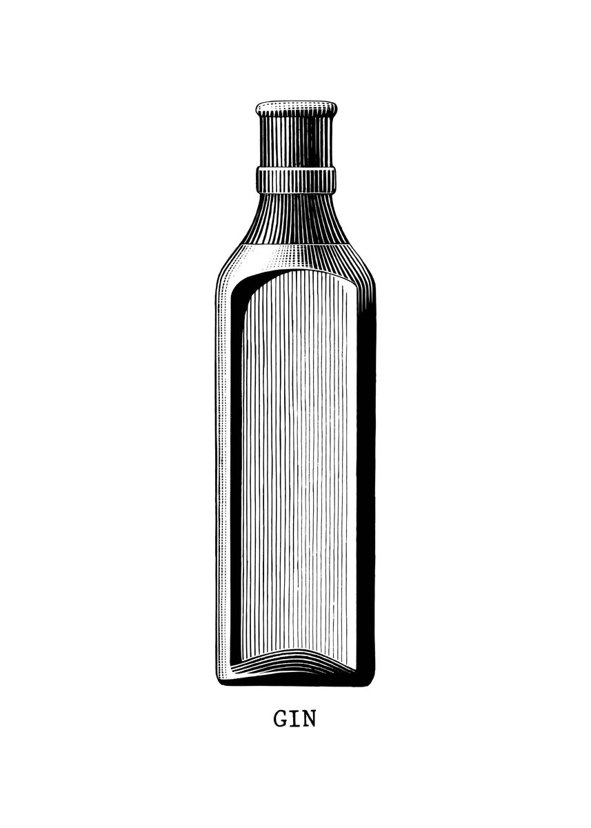 'alcohol drink bottle' Poster by CANON ROCK | Displate