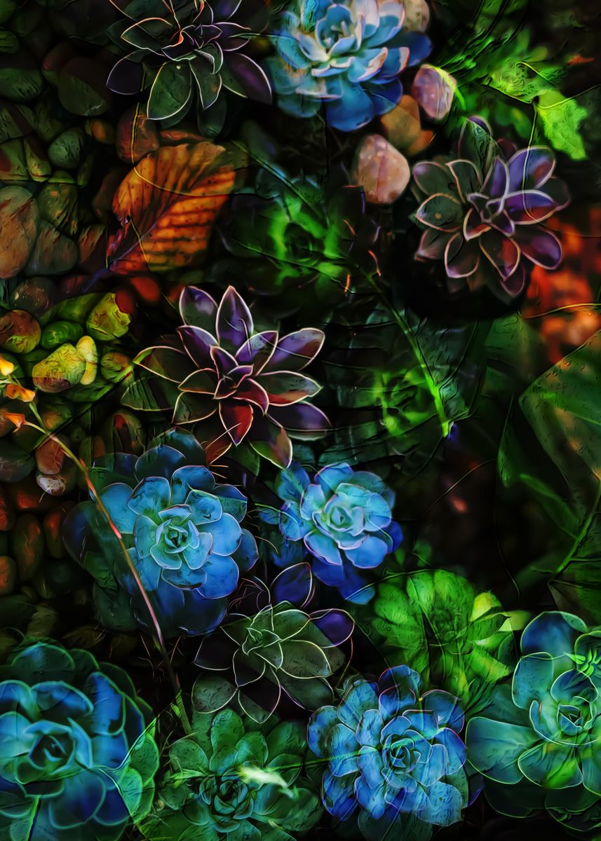 'Garden Leaves' Poster by vandervisuals | Displate