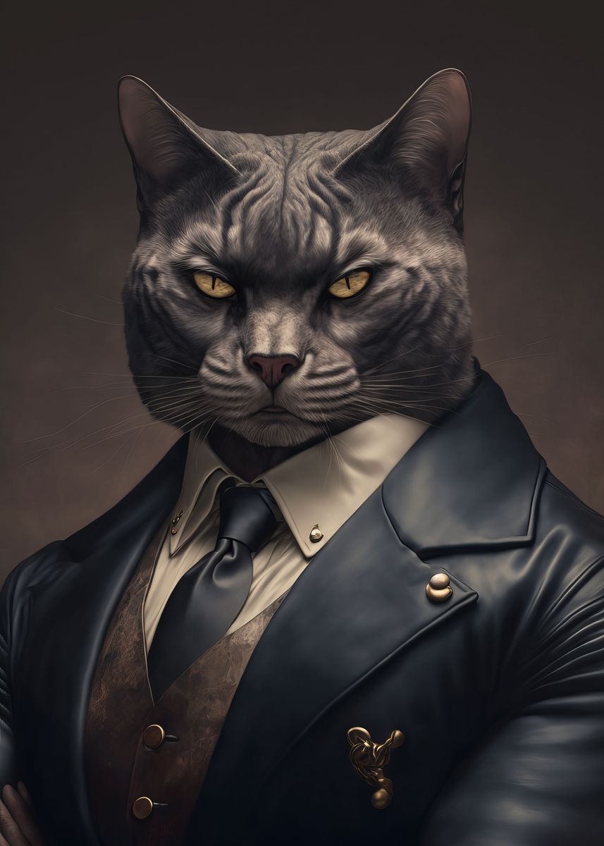 'Don Kitty' Poster, picture, metal print, paint by Five Senses Art ...