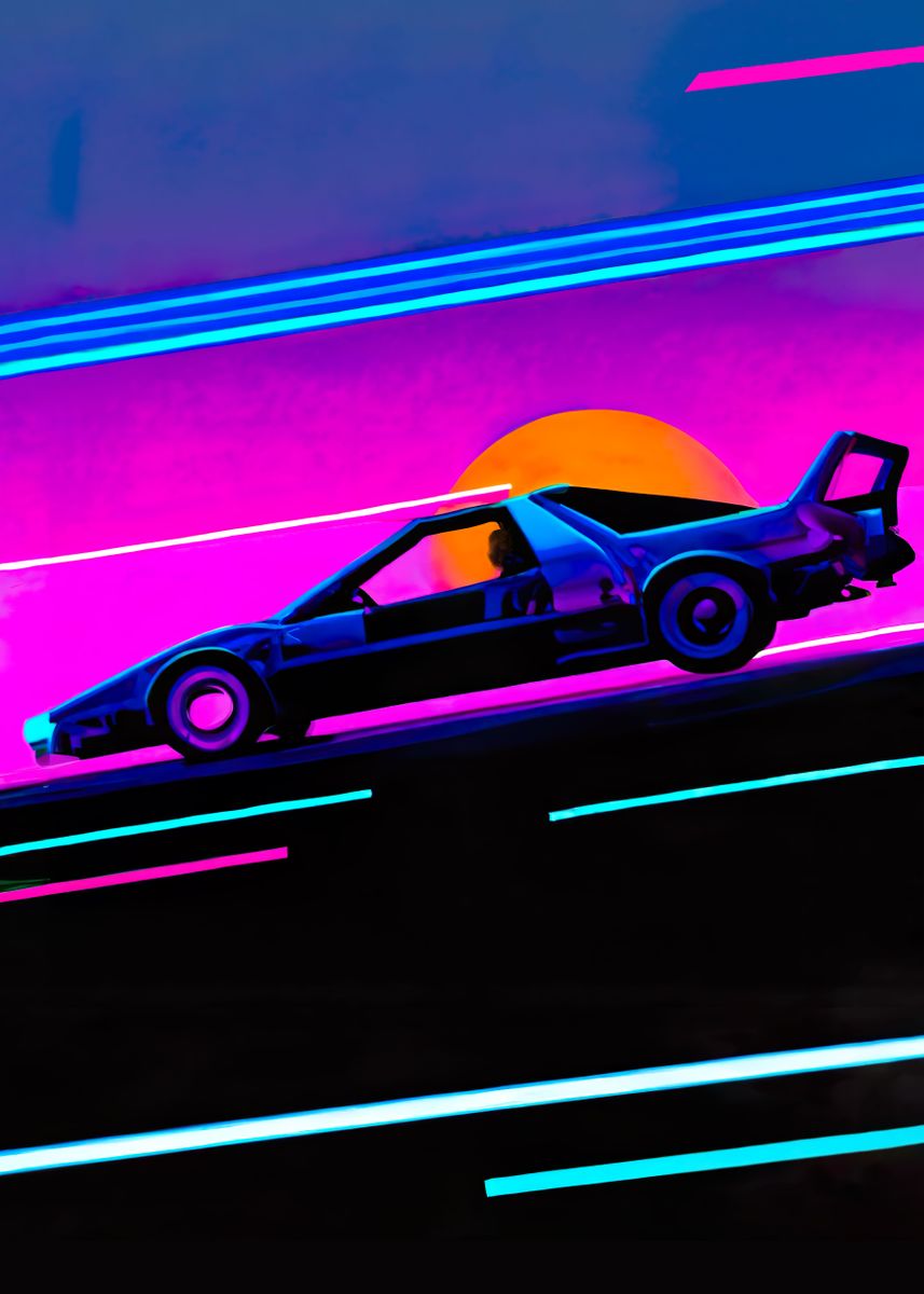 'Sunset Race' Poster by MoCreates Art | Displate