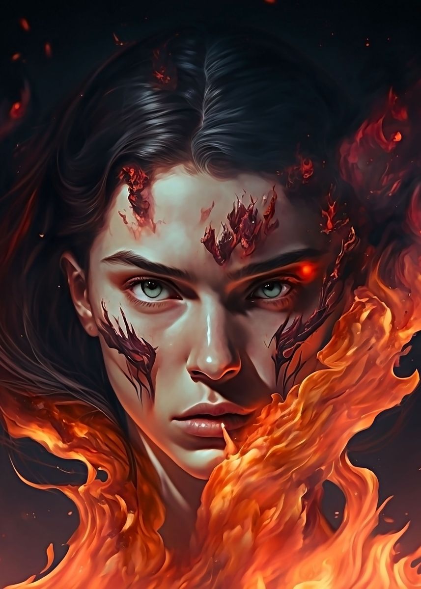'Fire Woman' Poster by Alex Tepetidis | Displate