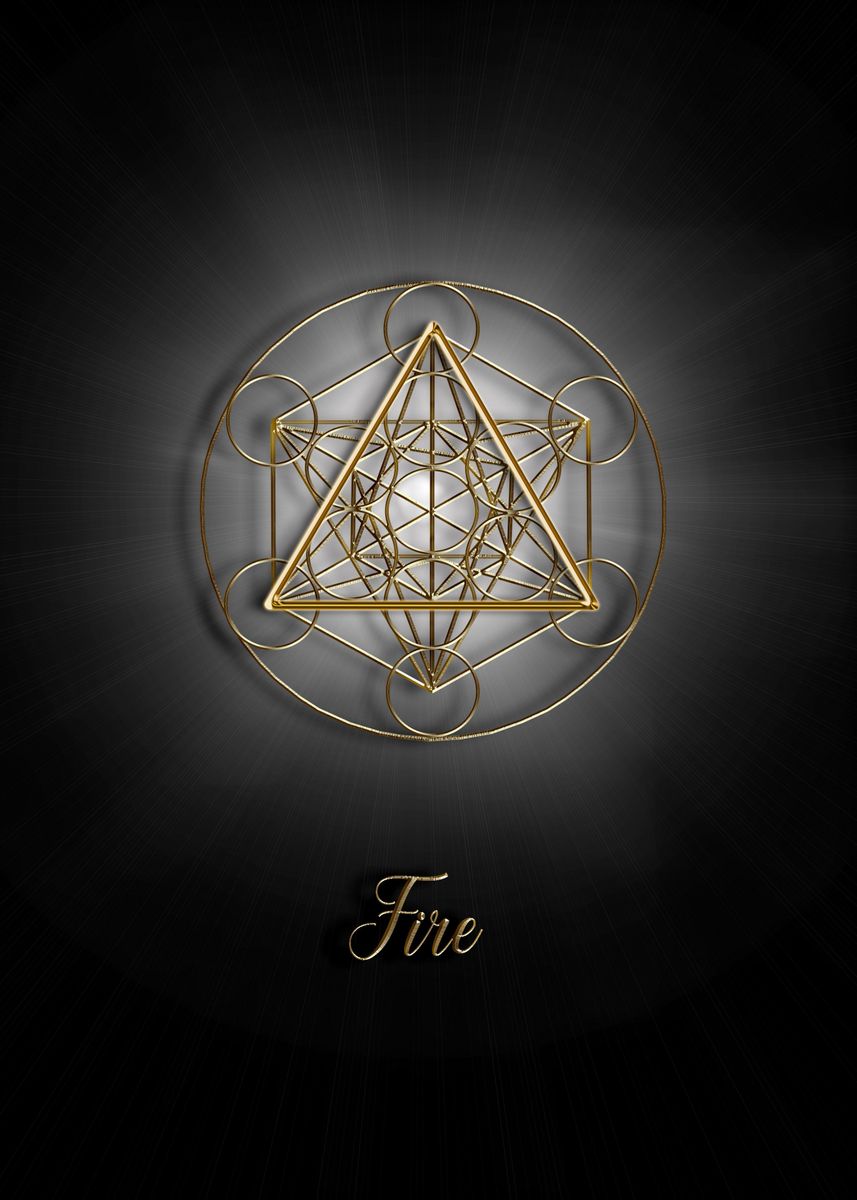 'FIRE' Poster, picture, metal print, paint by TroisiemeOeil | Displate