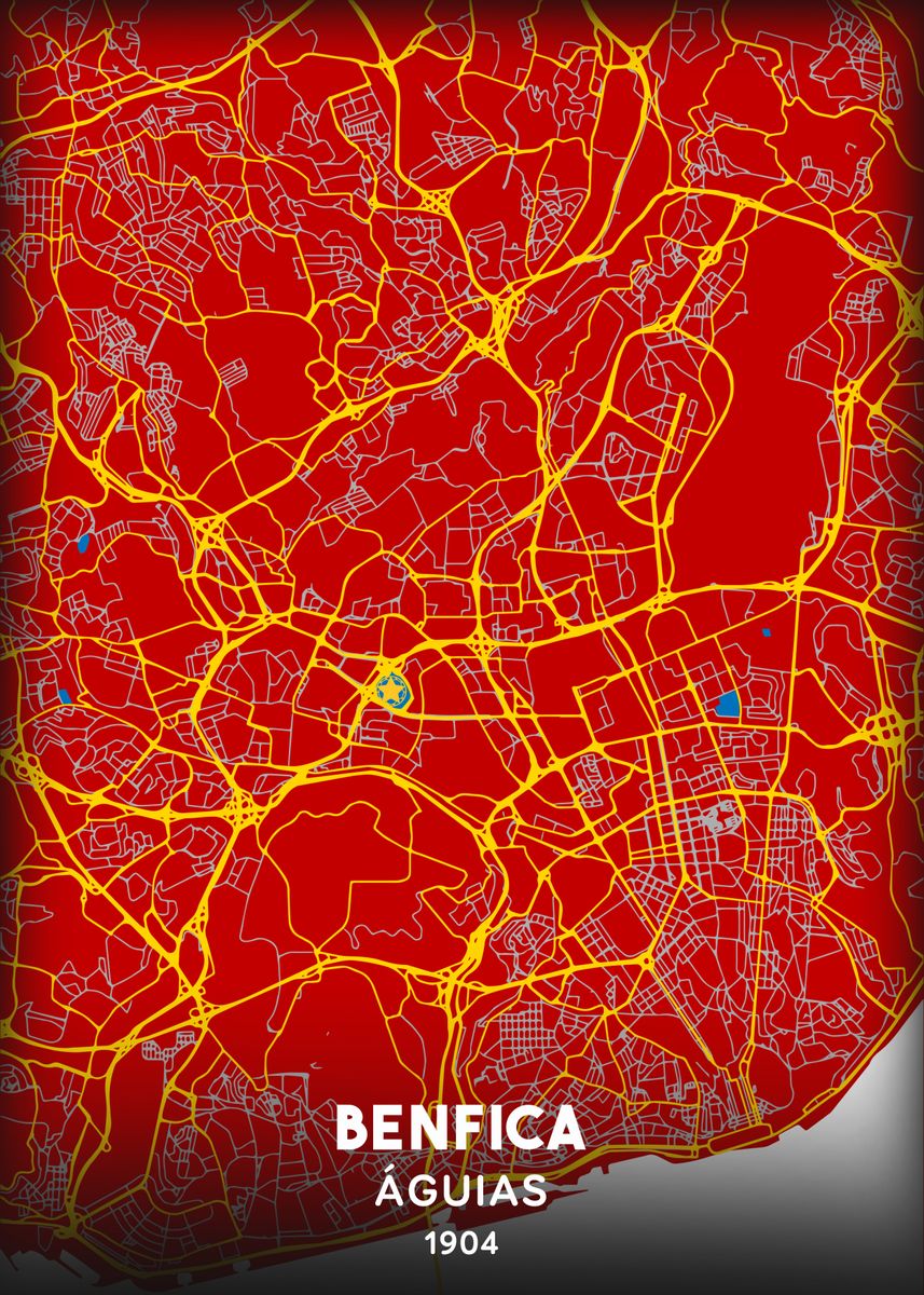 'Benfica Luz ' Poster by Yates Madeline | Displate