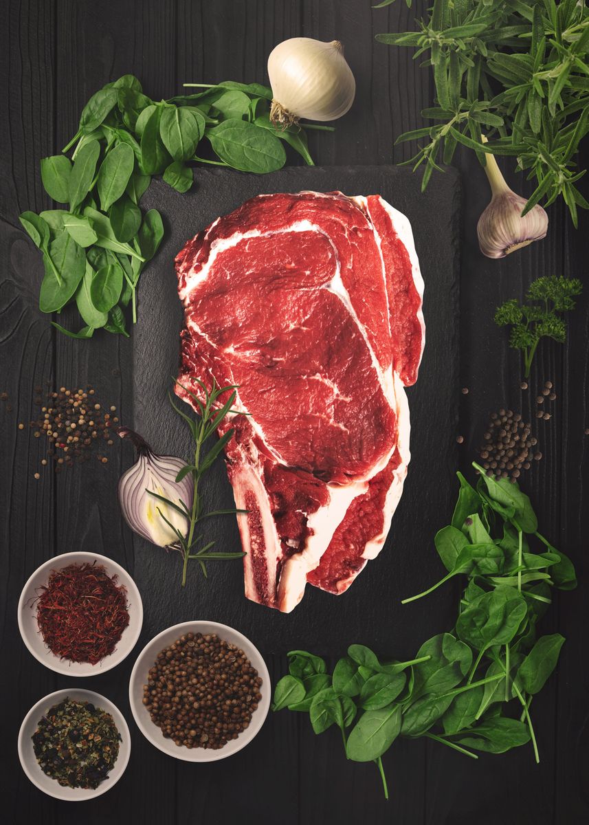 'Pure delicious meat' Poster, picture, metal print, paint by Stefan ...