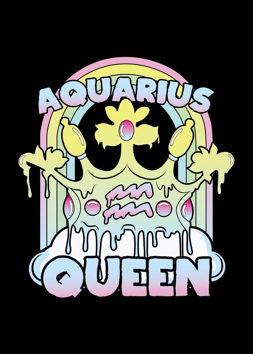 'Aquarius Queen' Poster, picture, metal print, paint by ZS C O M M E R ...