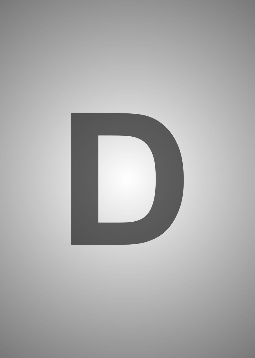 'letter D in HD alphabet' Poster, picture, metal print, paint by Mr ...