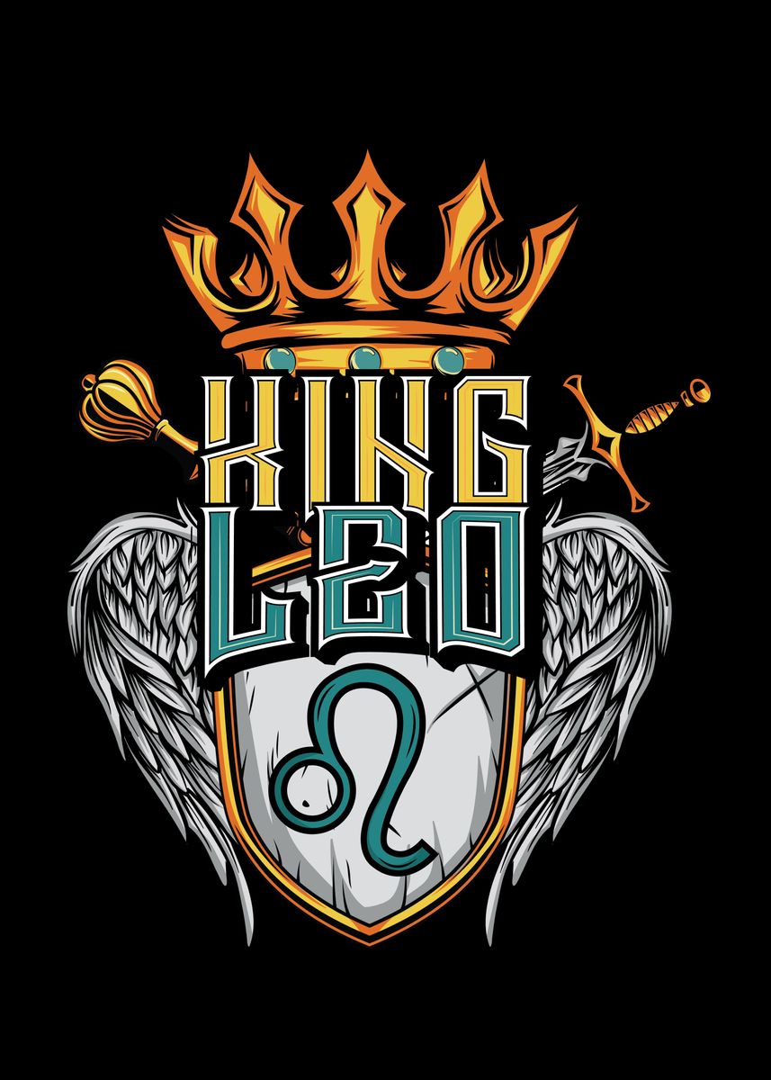 'Lwe Zodiac Sign' Poster, picture, metal print, paint by ZS C O M M E R ...