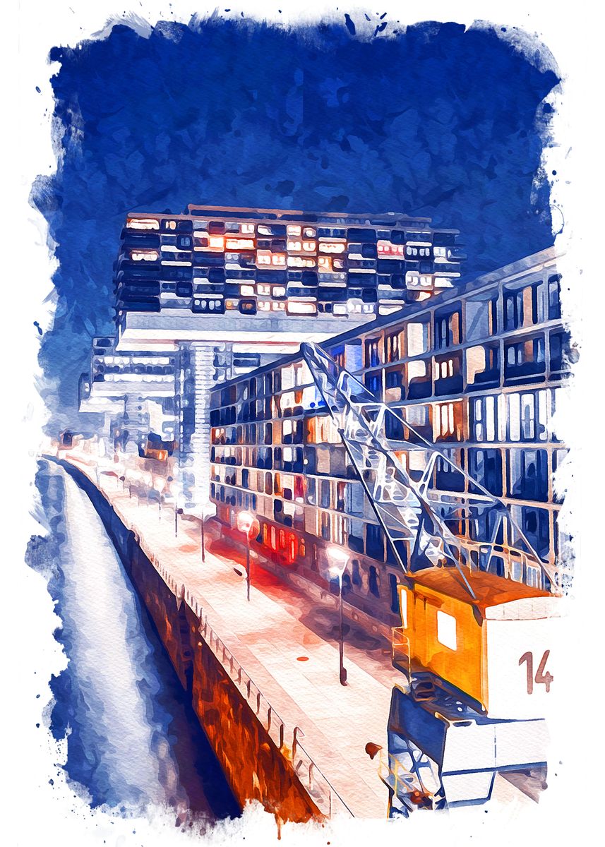 'Cologne City Germany' Poster, picture, metal print, paint by Max Ronn ...