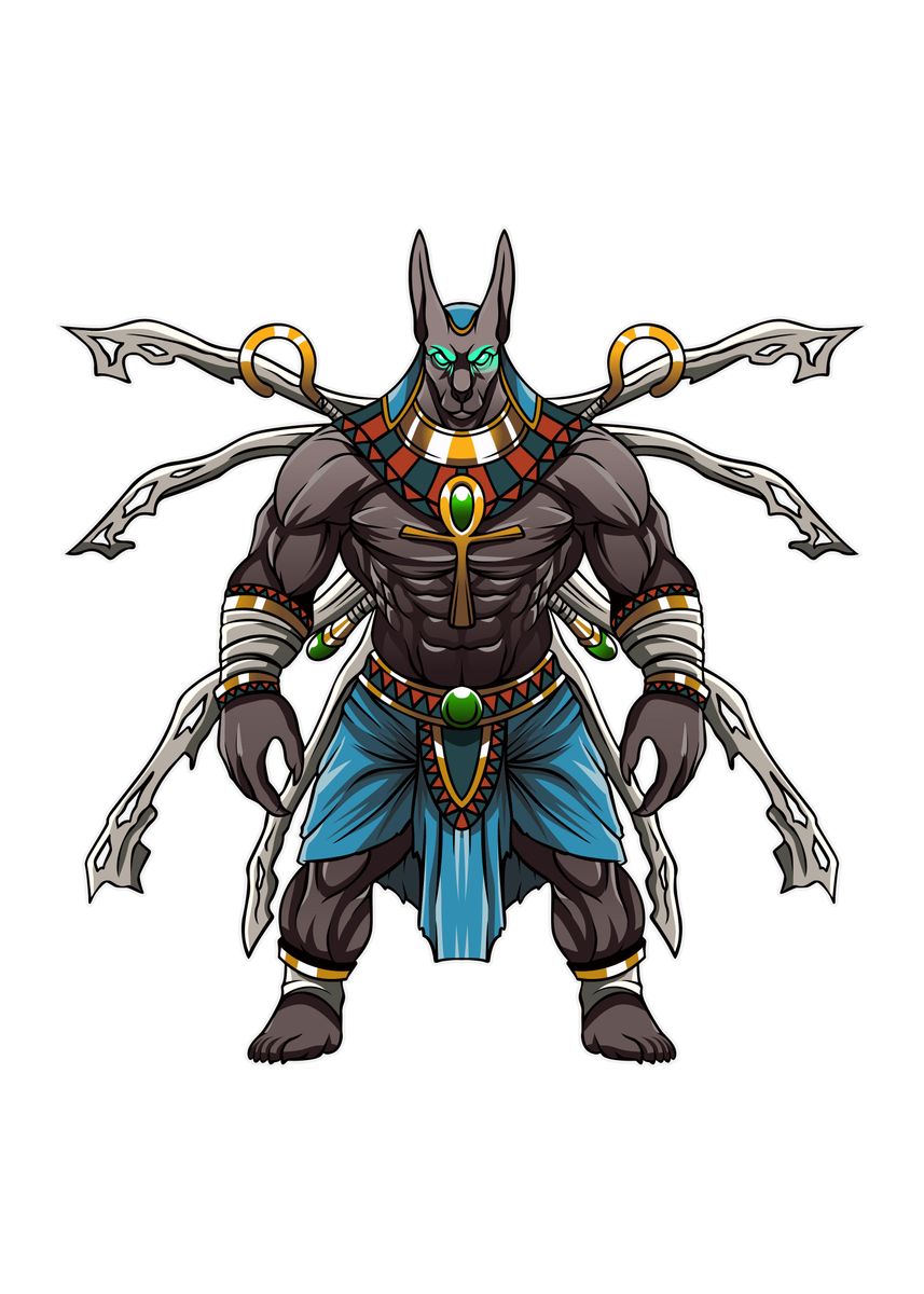 'Fullbody of anubis' Poster, picture, metal print, paint by Cao Thi ...