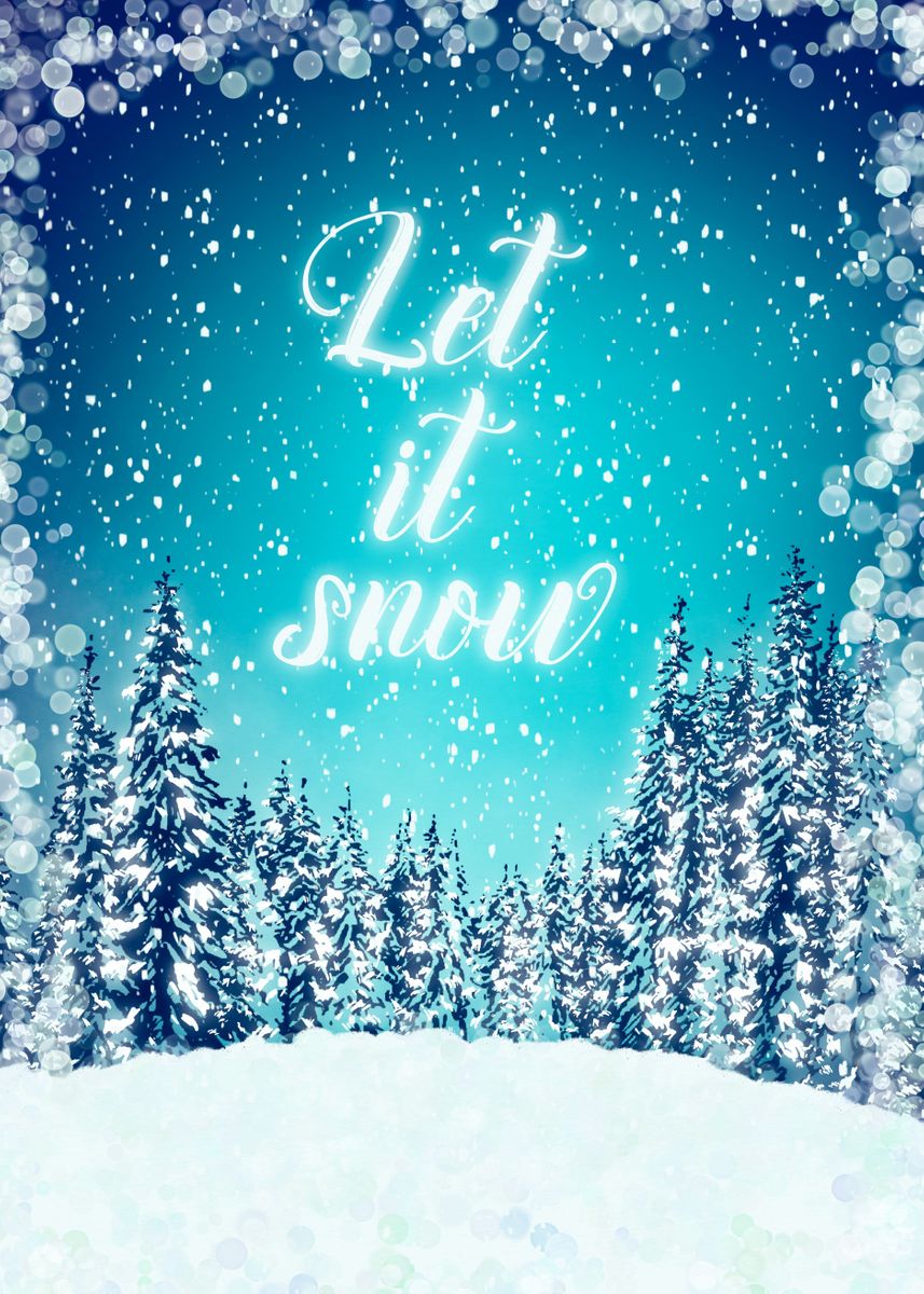 'christmas let is snow' Poster by Travel Travel | Displate