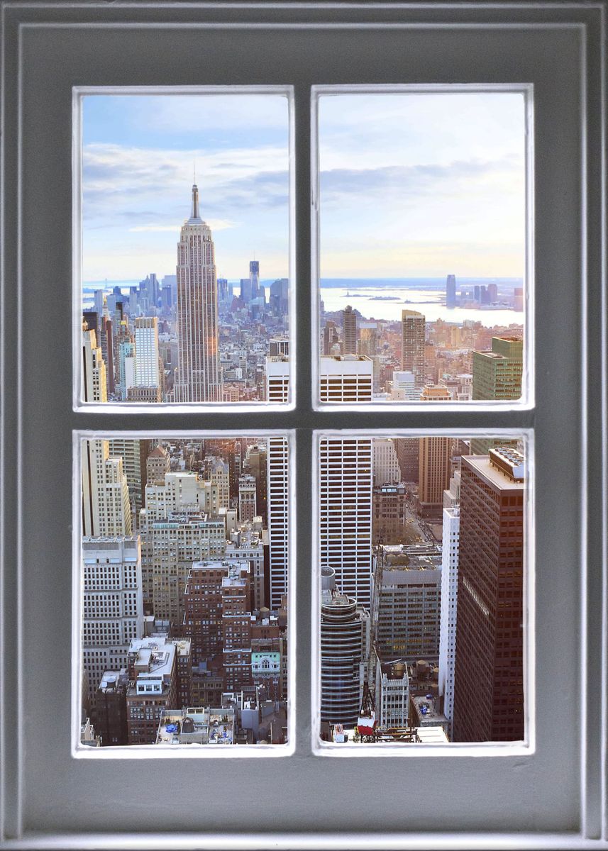 'Window on New York' Poster, picture, metal print, paint by Bem ...