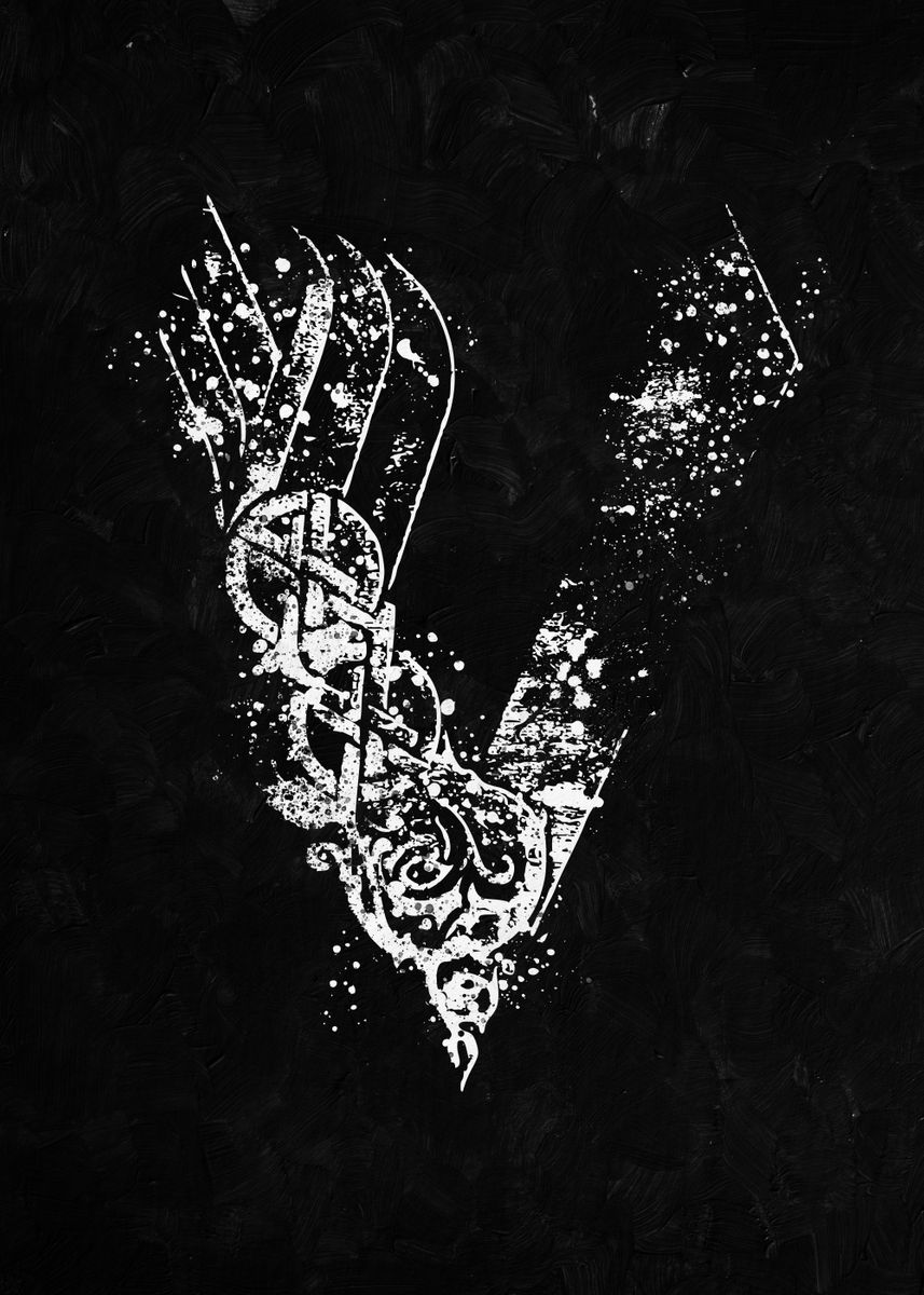 'Vikings Ragnar Lothbrok Tv' Poster, picture, metal print, paint by ...