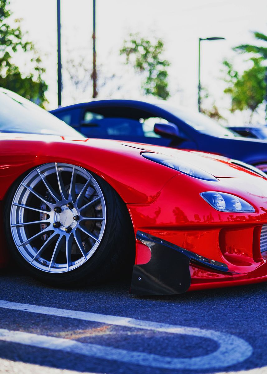 'Mazda RX7 JDM' Poster, picture, metal print, paint by Robert Monroy ...