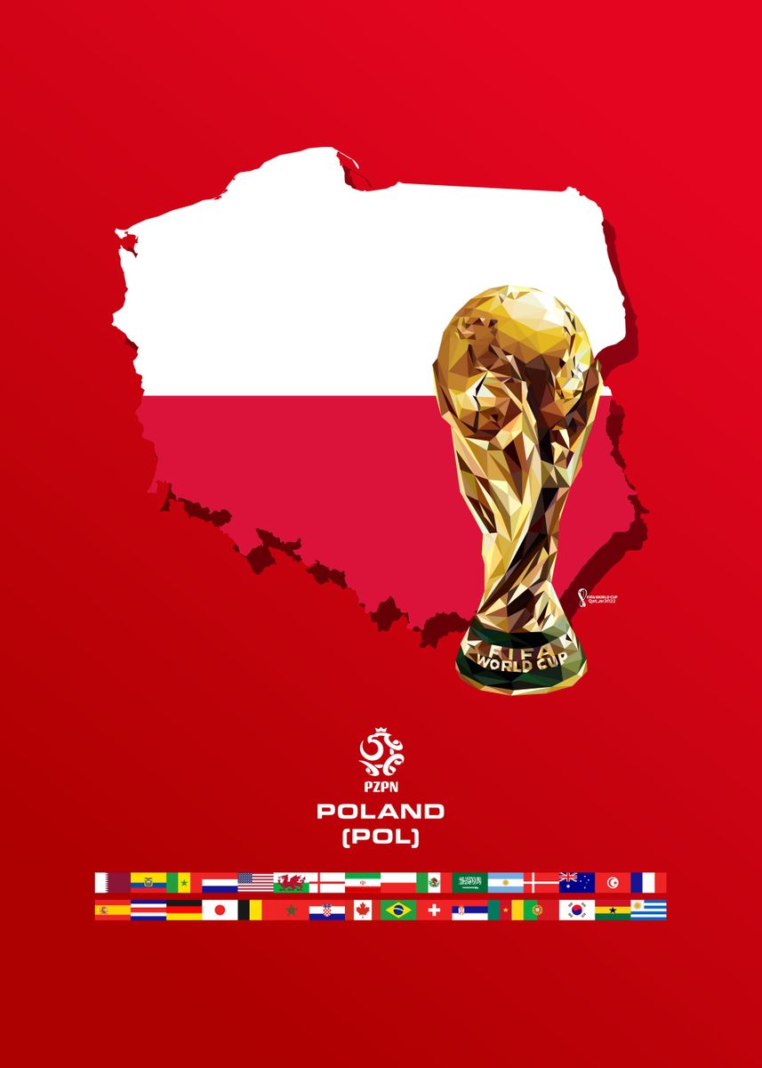 'Poland world cup maps' Poster, picture, metal print, paint by Most ...