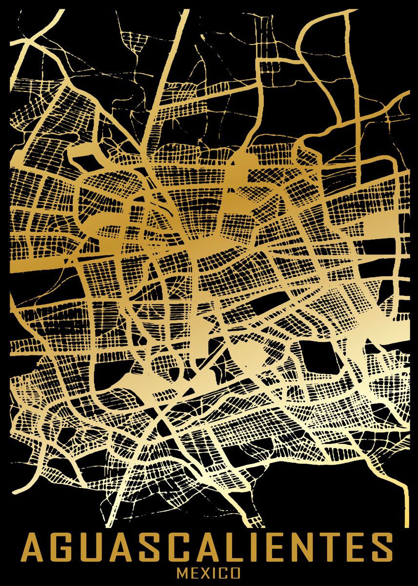 'Aguascalientes Mexico City' Poster, picture, metal print, paint by ...
