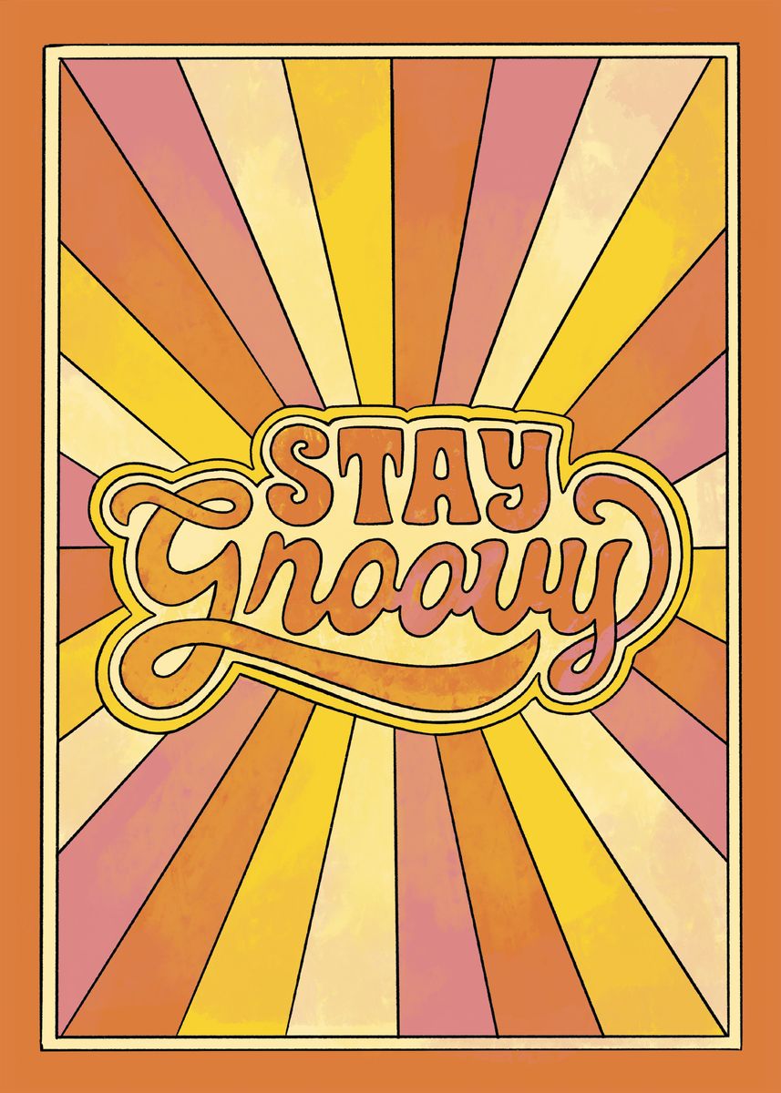 'Hippie 60s Groovy Retro' Poster, picture, metal print, paint by Fateh ...