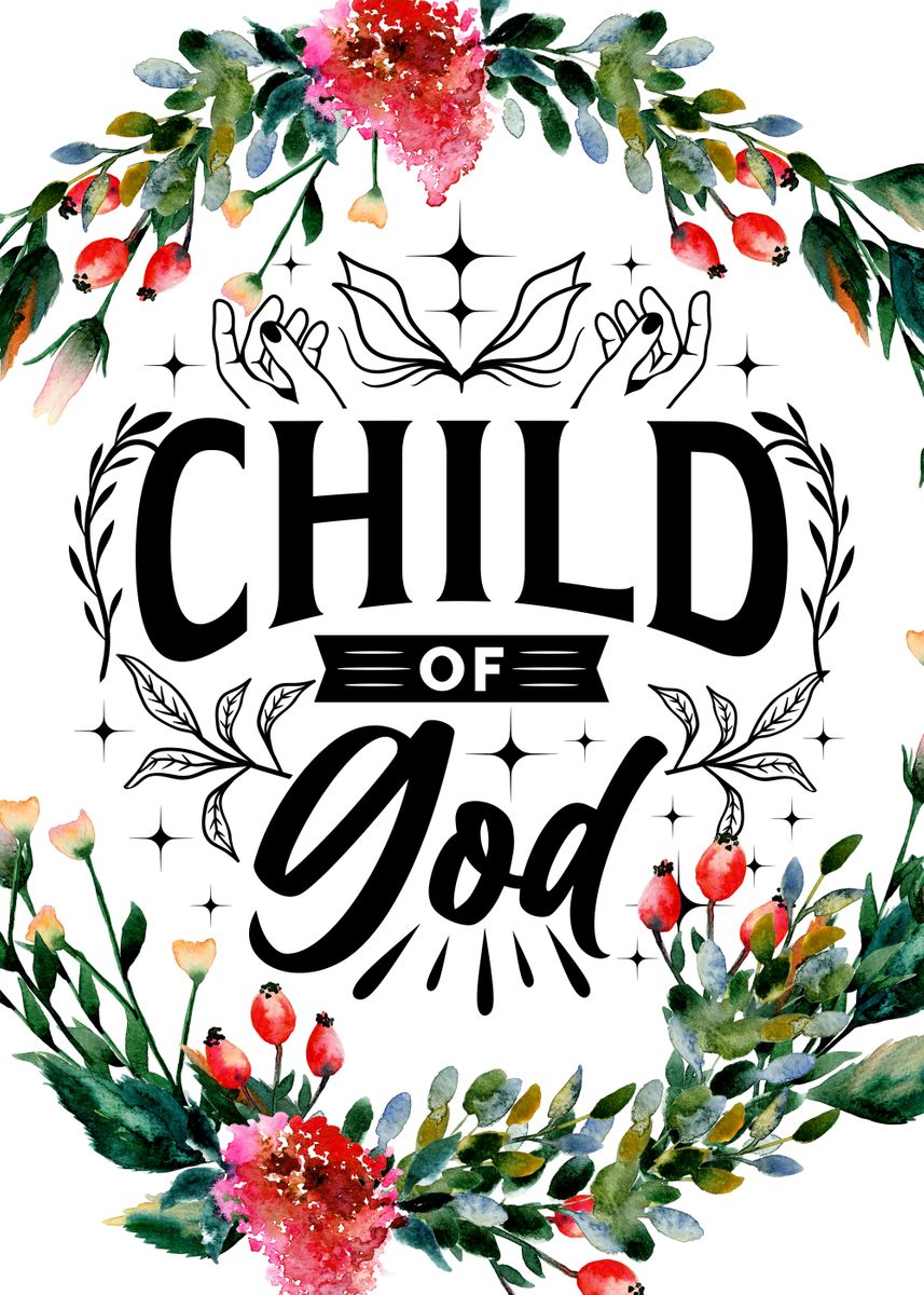 'Child of God' Poster, picture, metal print, paint by Juliana RW | Displate
