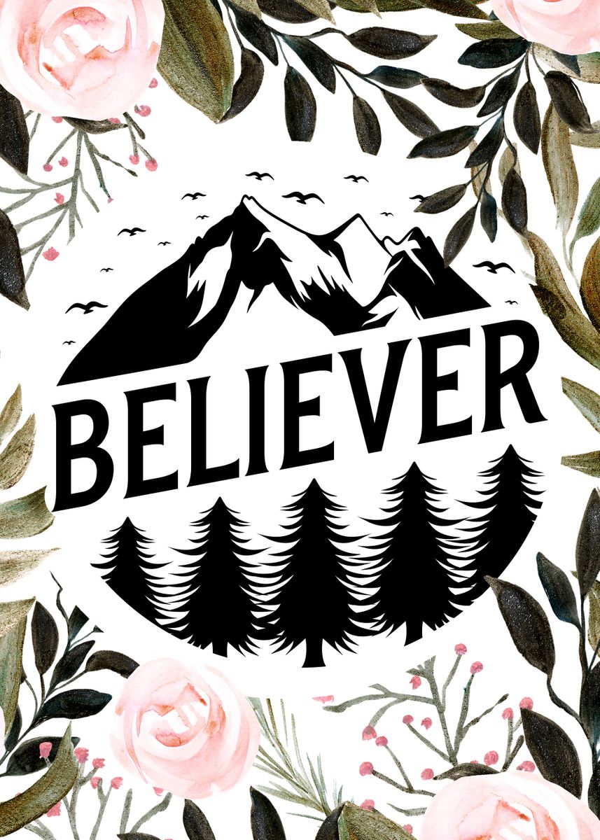 'Believer' Poster, picture, metal print, paint by Juliana RW | Displate
