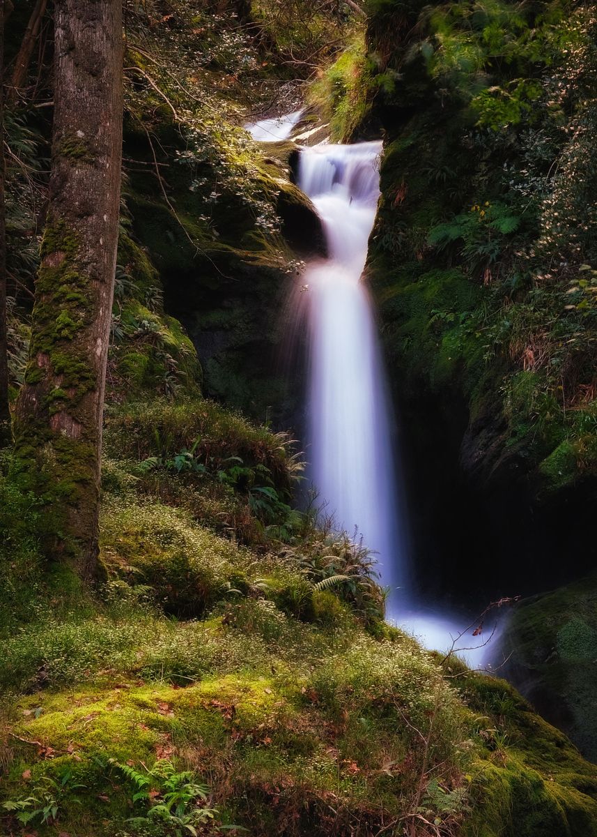 'Scenic waterfall' Poster, picture, metal print, paint by Kanstantsin ...