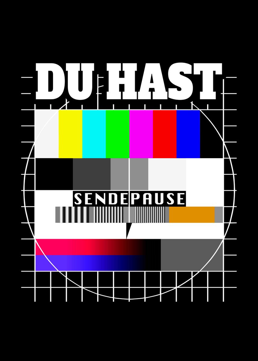 'Testbild TV Sendepause' Poster, picture, metal print, paint by ...