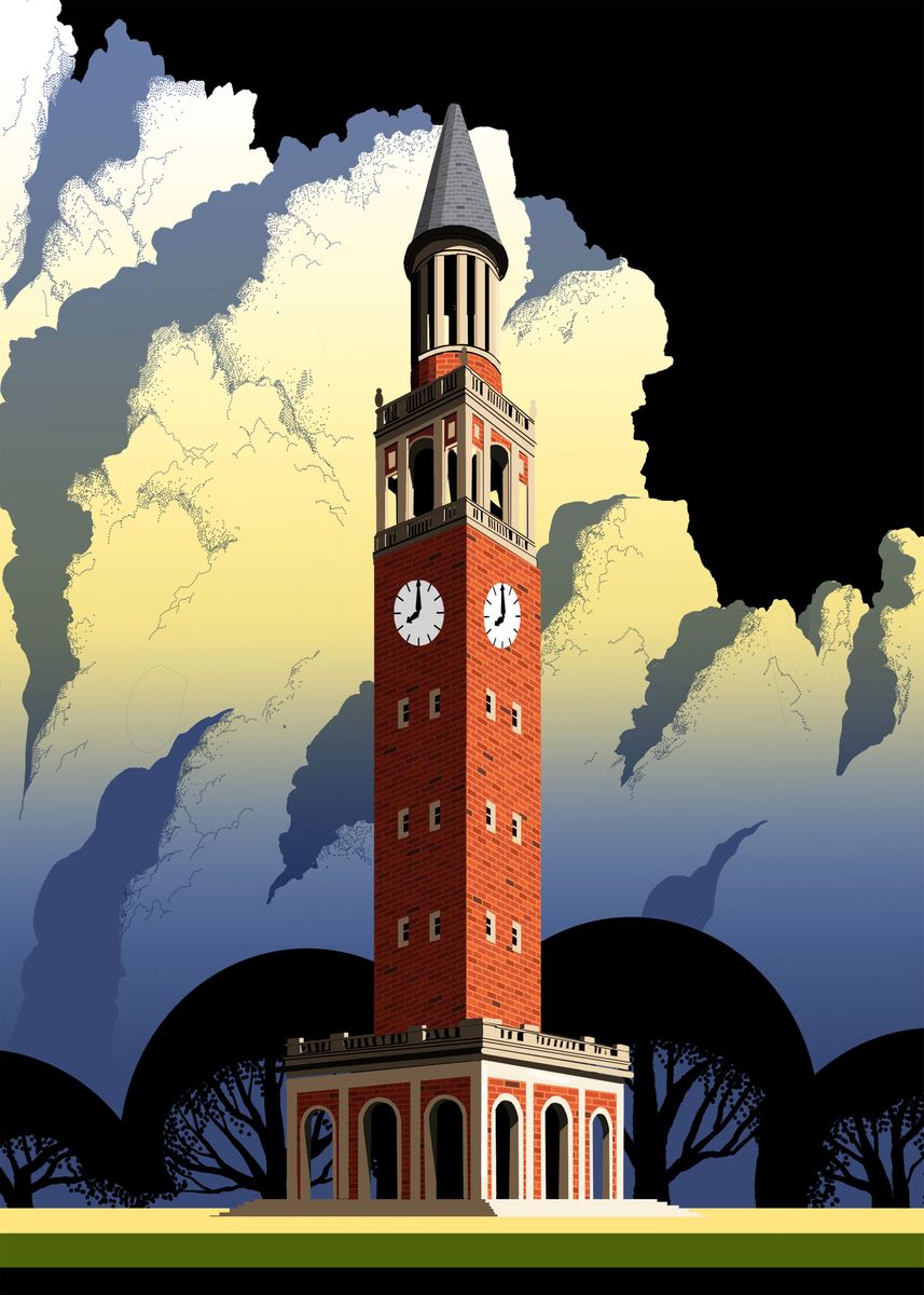 'UNC Chapel Hill Bell Tower' Poster, picture, metal print, paint by ...
