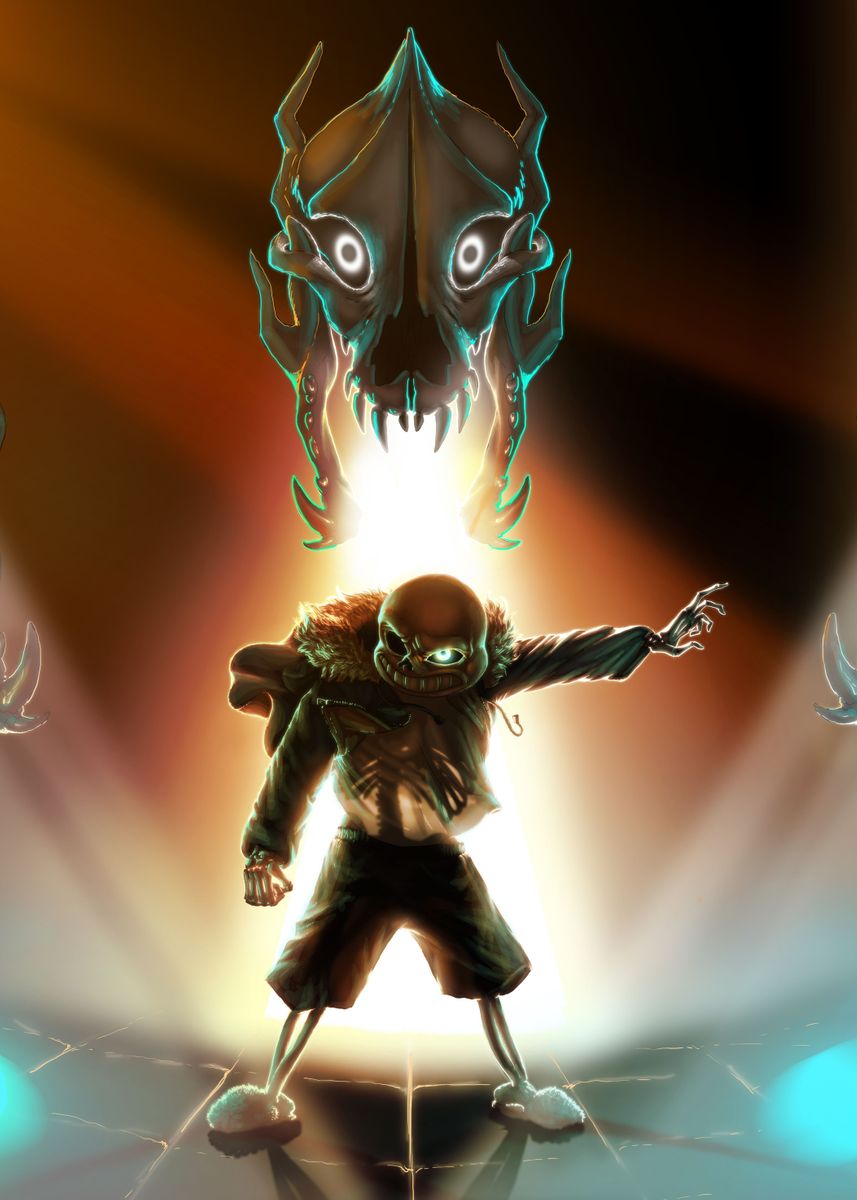 'Sans Undertale' Poster, picture, metal print, paint by Samuel Lee ...