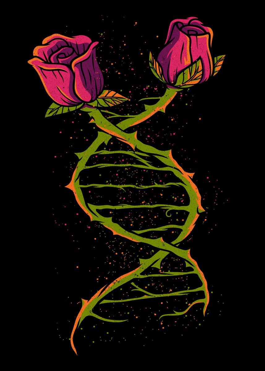 'Flower DNA' Poster, picture, metal print, paint by Tobias Fonseca ...