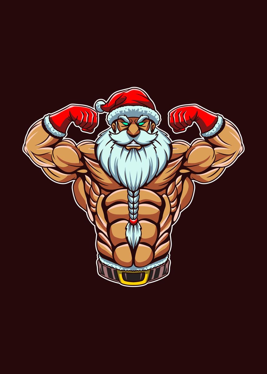 'Bulk santa half body' Poster, picture, metal print, paint by Cao Thi ...