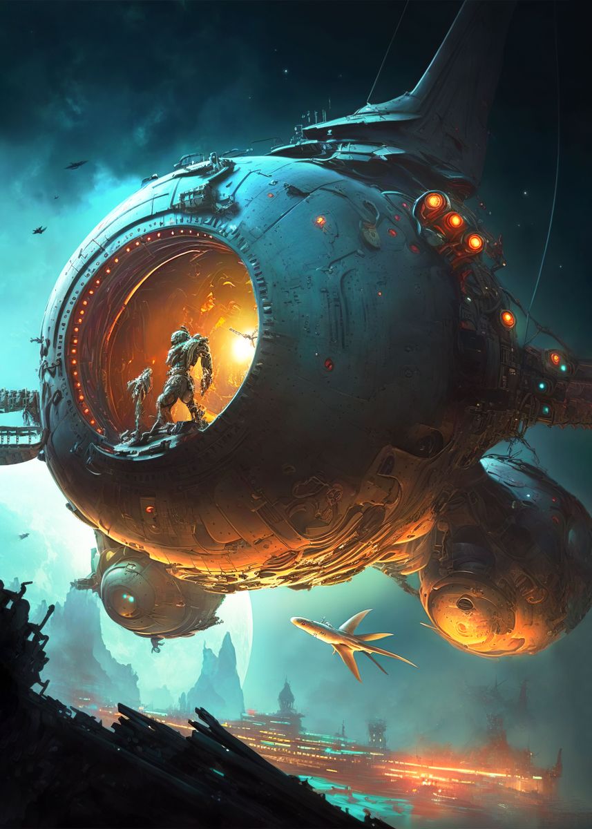 'Post Apocalyptic Alien' Poster, picture, metal print, paint by Luong ...