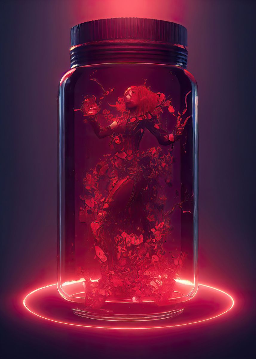 'Sample 11231 Red Witch' Poster, picture, metal print, paint by Chris ...