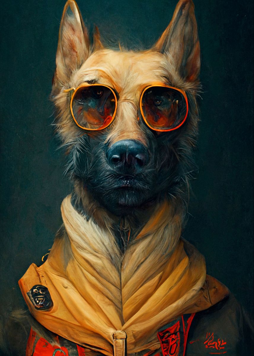 'Dogmeat Aviator' Poster, picture, metal print, paint by Zima | Displate
