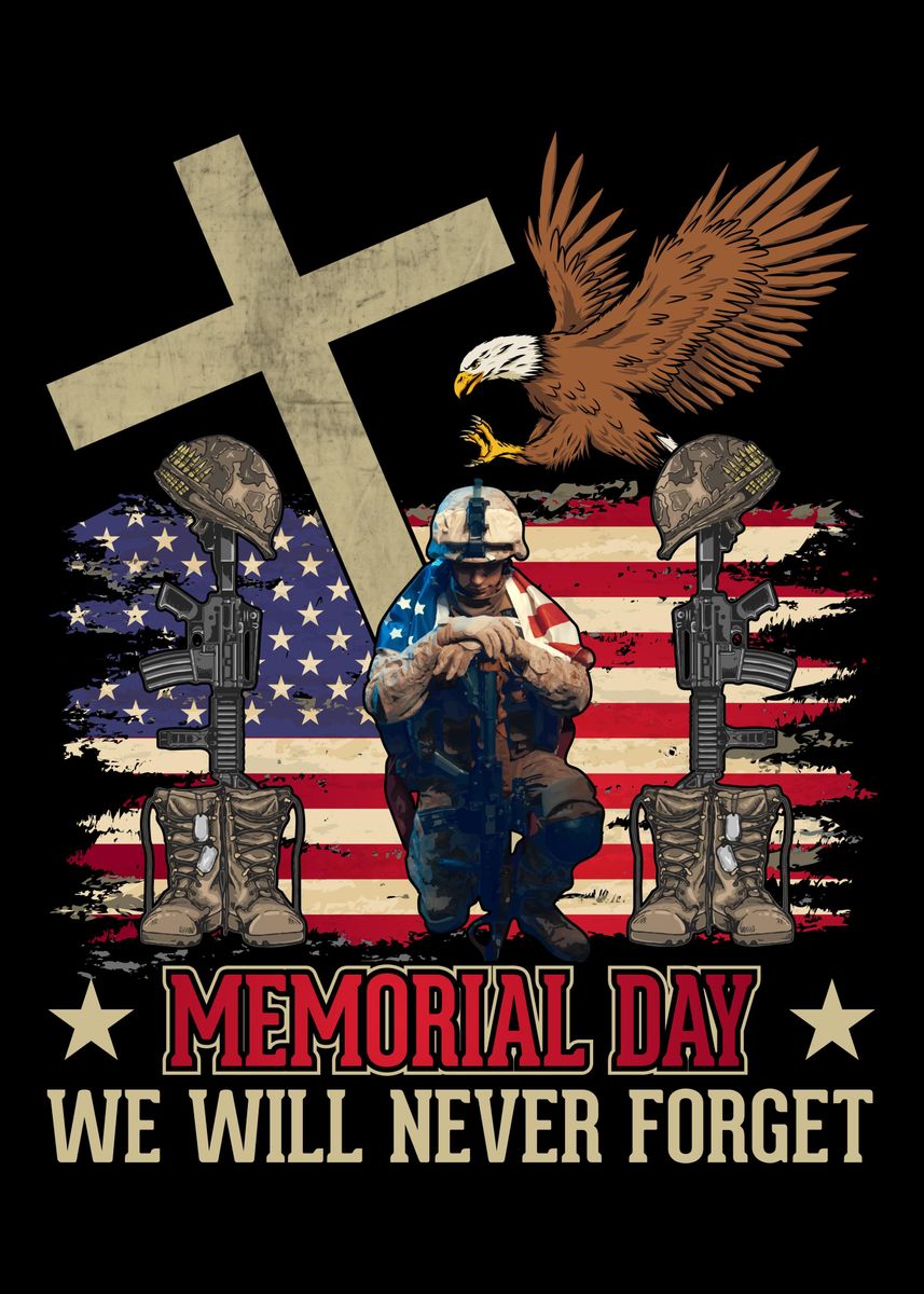 'Memorial Day Soldier' Poster, picture, metal print, paint by ...