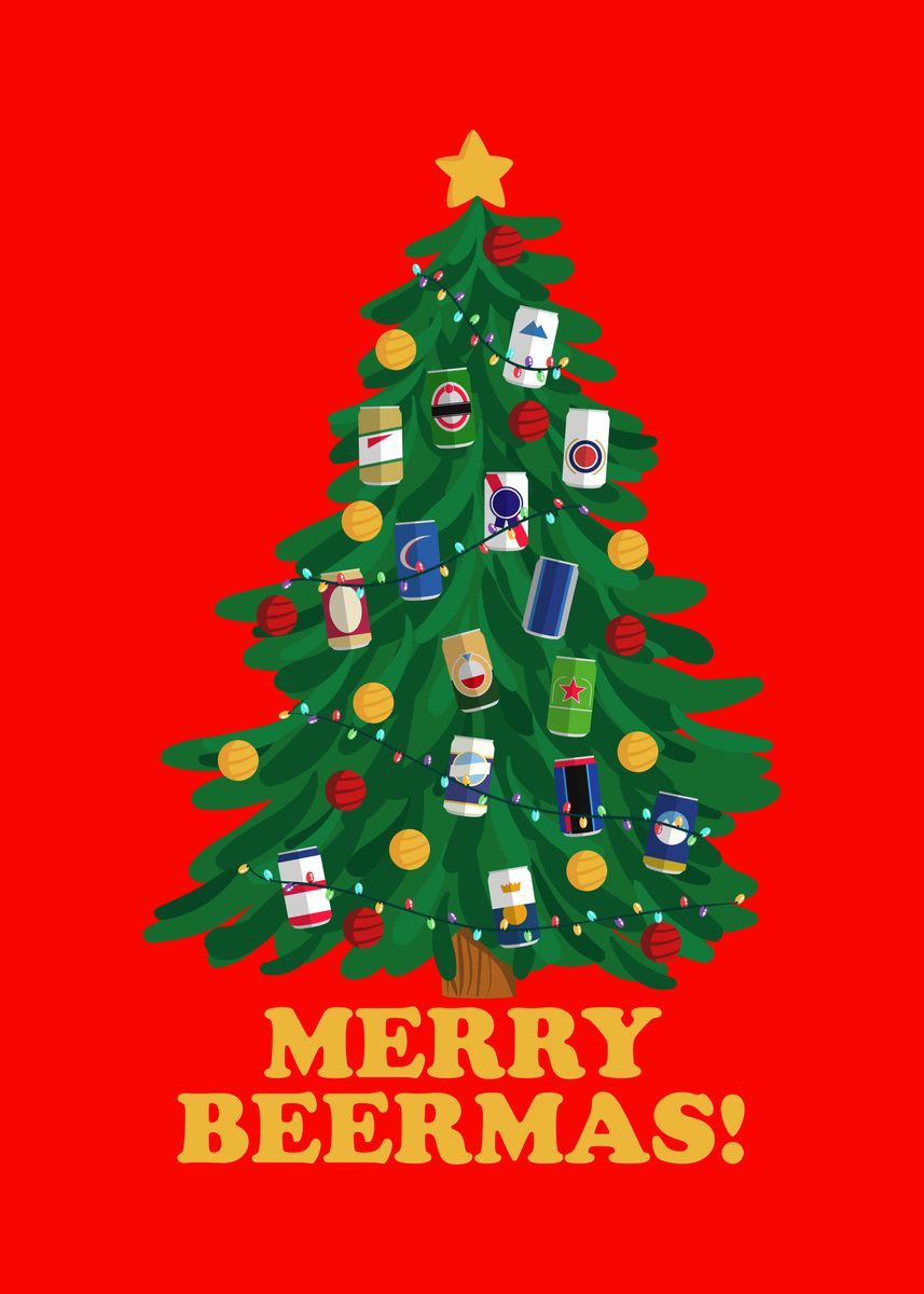'Merry Beermas for beer lov' Poster by sachpica | Displate