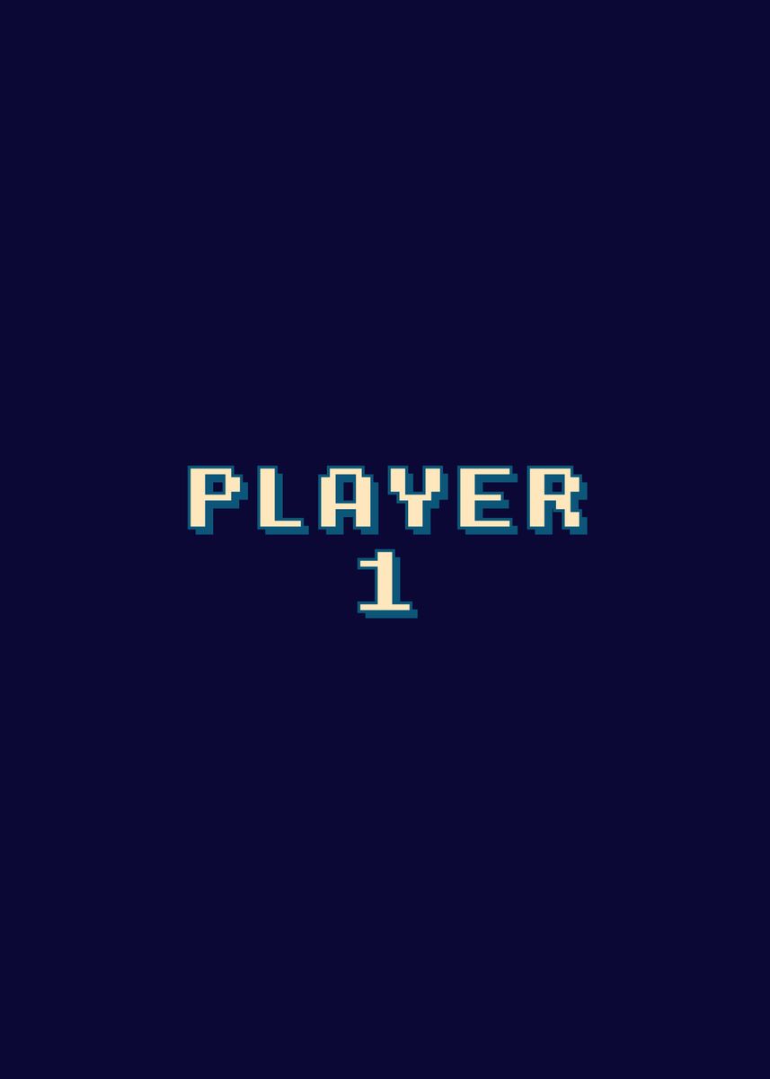 'Player 1 pixel font' Poster by Jek Ramos | Displate