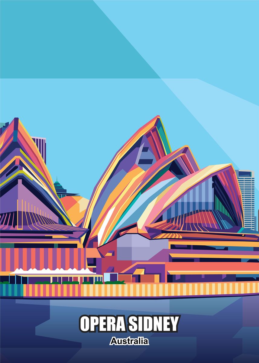 'Opera Sidney Australia' Poster, picture, metal print, paint by Ananda ...