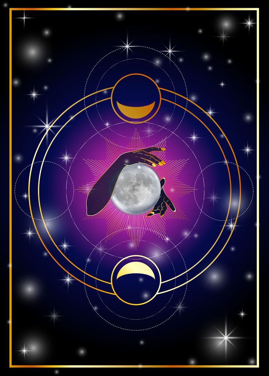 'Witch Ritual Spells moon' Poster by Shawlin I | Displate