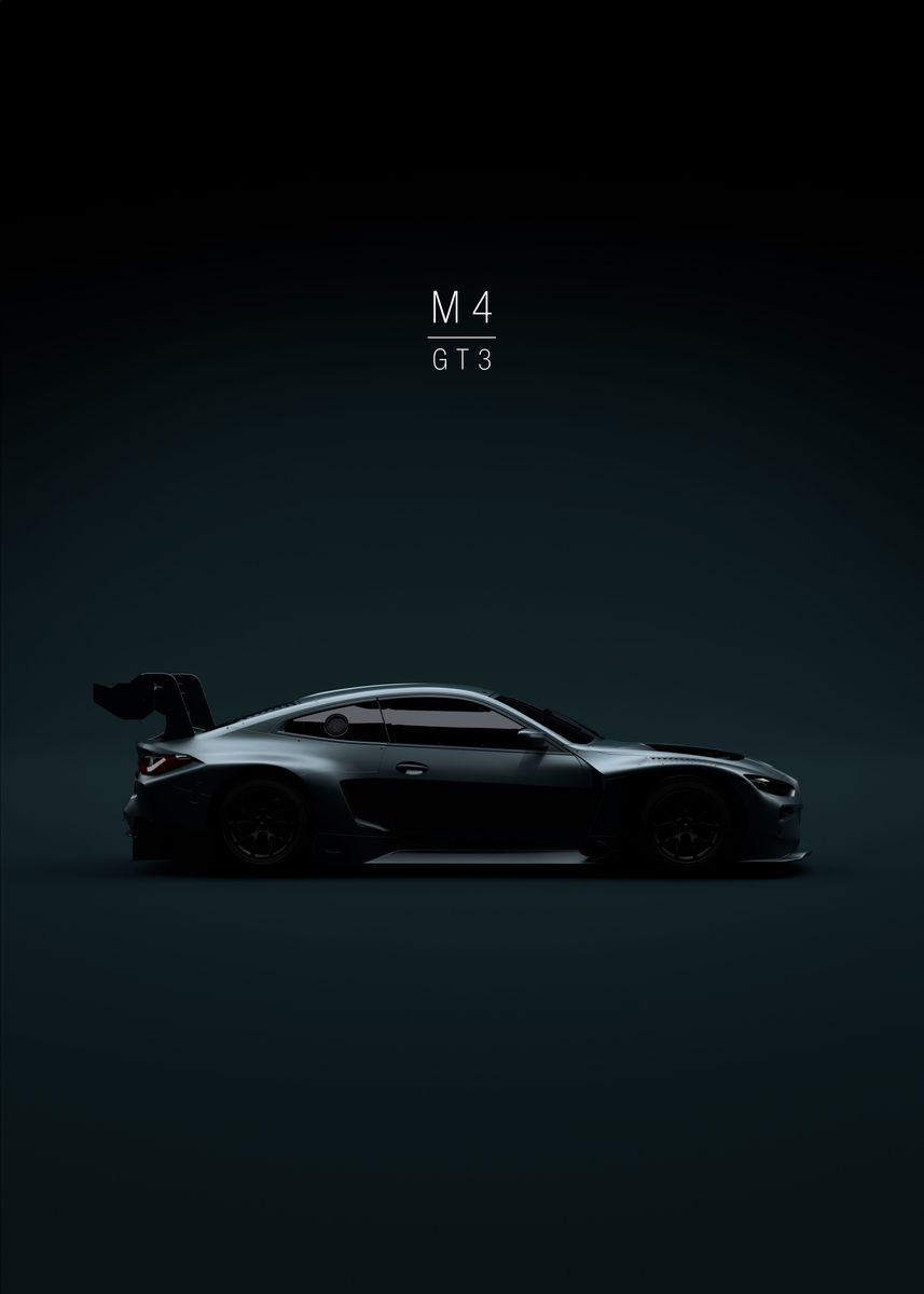 '2022 M4 GT3' Poster, picture, metal print, paint by 21 MXM | Displate