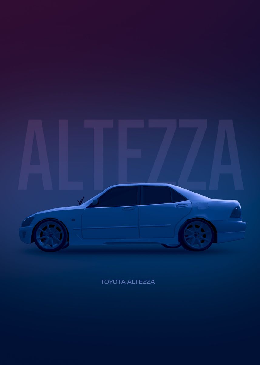 'Toyota Altezza' Poster, picture, metal print, paint by Basues | Displate